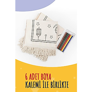 ihvan online, Kids Prayer Mat, Washable Painted Prayer Rug for Kids, Colourful Marker, Muslim Prayer Mala Beads, Soft Salah Travel Mat Carpet, Perfect Islamic Gifts for Kids, Blue