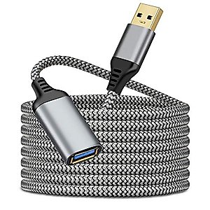 ZMHPJQ 2 Pack 10FT USB Extension Cable USB 3.0 Extension Cord Type A Male to Female Durable Material Fast Data Transfer Compatible with Printer, USB Keyboard, Flash Drive, Hard Drive, Playstation…