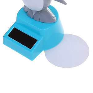 Solar Powered Bobble Toy Animated Solar Bobble Head Toys Desk Top Car Interior Decor Ornament - Shark