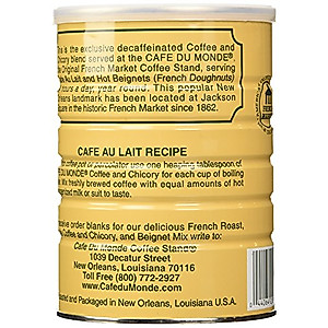 Cafe Du Monde Coffee and Chicory Decaffeinated, 13 Ounce