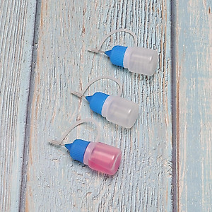 10pcs 3ml Empty Plastic Dropper Bottles Metal Needle Bottle Blue Cap