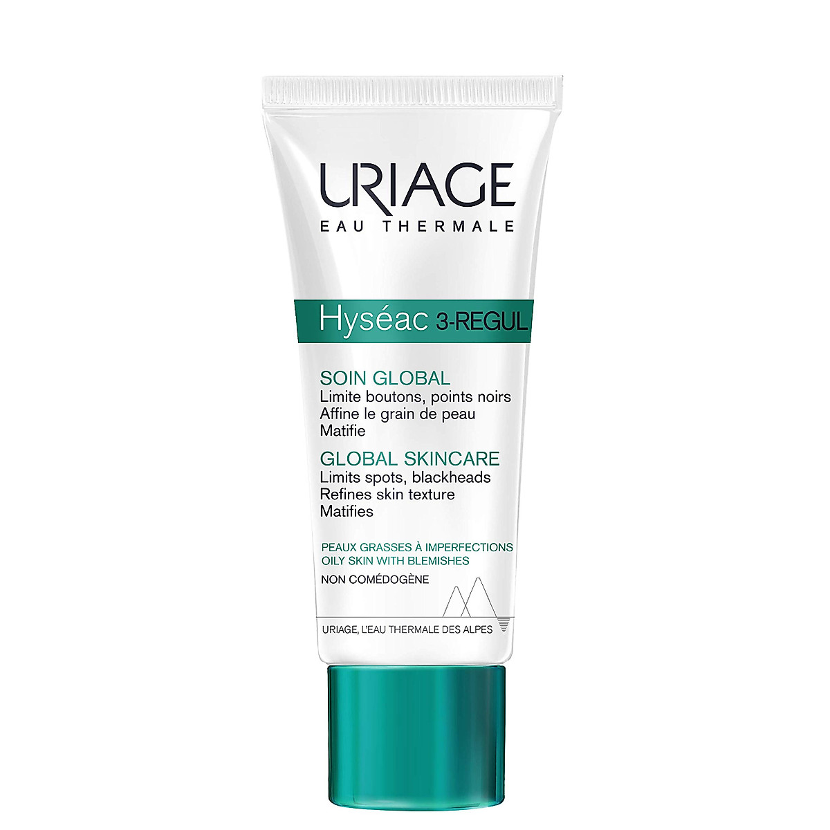 URIAGE Hyseac 3-REGUL Global Skincare 1.35 fl.oz. | Mattifying Moisturizer & Pore Minimizer for Oily to Combination Skin Prone to Acne that Promotes the Elimination of Spots, Blackheads and Shine