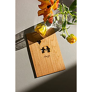 Penguin Love Wood Wedding Anniversary Card for Wife Husband [Happy Birthday Penguin Gifts for Him Her Couple, Valentine's Day Card for Boyfriend Girlfriend, Made in the USA]