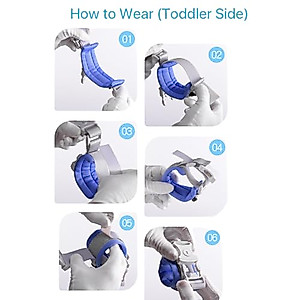 Roeoi Anti Lost Wrist Link Safety Wrist Link with Key Lock for Toddlers, Babies & Kids, Safety Harnesses & Leashes (Blue / 1.5m)