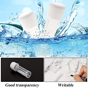 Qfeley 100 Pack 2 ml Plastic Vials Self Standing Cryogenic Vial Lab Small Lab Vial Plastic Vial Seal Cap Container for Laboratory School