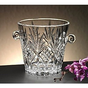 Elegant Crystal Ice Bucket with handles, wine cooler bucket, For weddings,events, parties