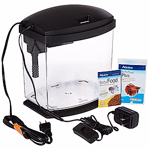 Aqueon Products 015905178020 LED Minibow Aquarium Kit, 1 Gallon, Black