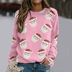 Christmas Sweatshirts for Women Women’s Fashion Christmas gnome Short Sleeve Plaid Hooded Pullover Sweatshirt Long Sleeve top Pumpkins Blouse top Fashion Woman Clothing Pearl Shirts for Women