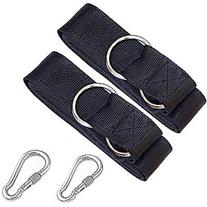 Tree Swing Hanging Straps Kit Holds 2000 lbs,5ft Extra Long Straps Strap with Safer Lock Snap Carabiner Hooks Perfect for Tree Swing & Hammocks, Perfect for Swings,Carry Pouch Easy Fast Installation