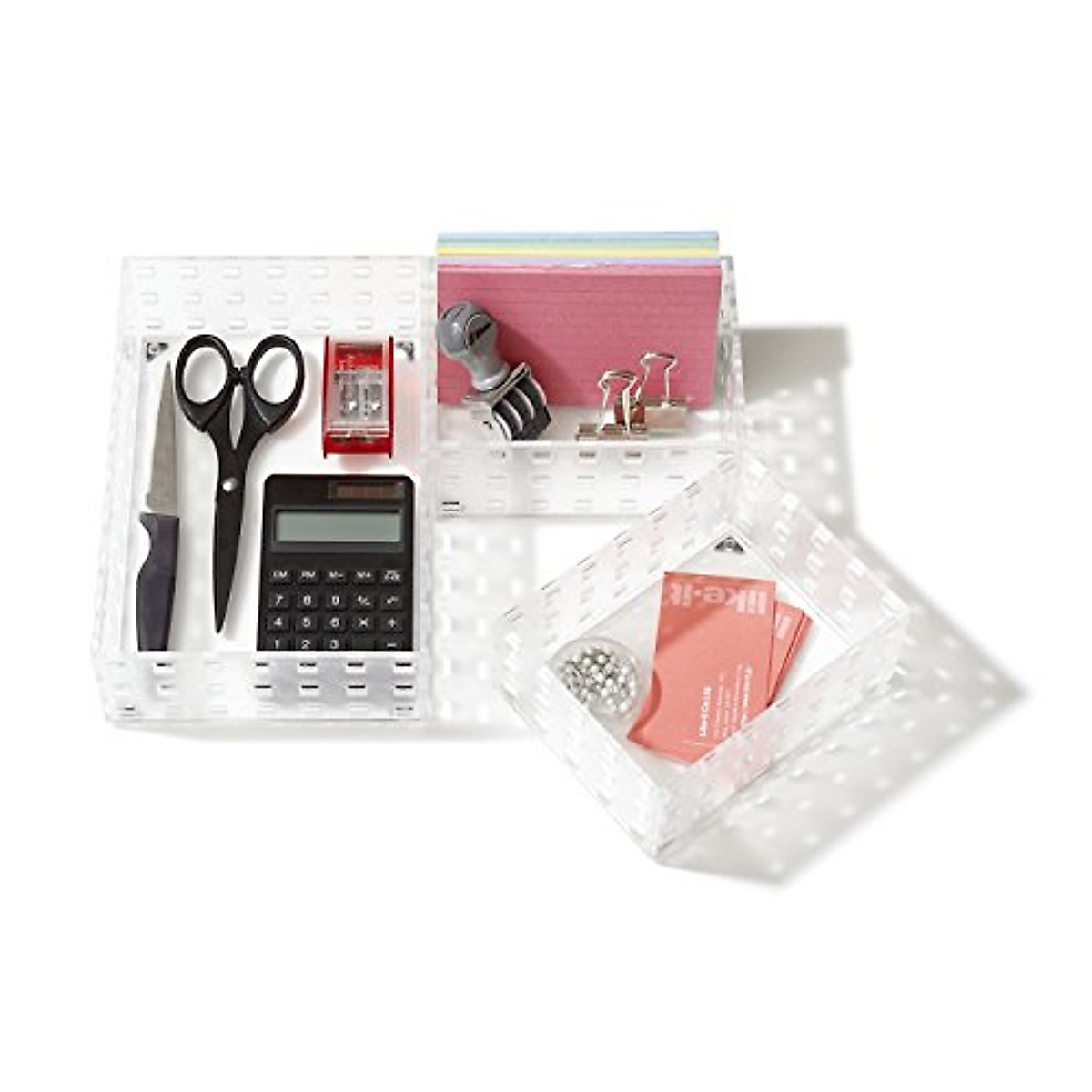 Like-It Bricks 90012 Storage Bin, Translucent White