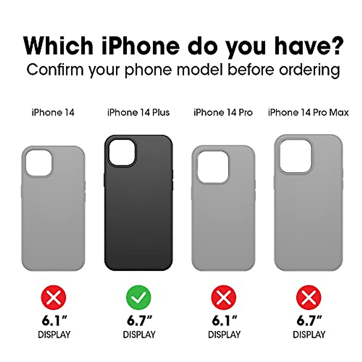 OtterBox iPhone 14 Plus Defender Series XT Case - BLACK , screenless, rugged , snaps to MagSafe, lanyard attachment