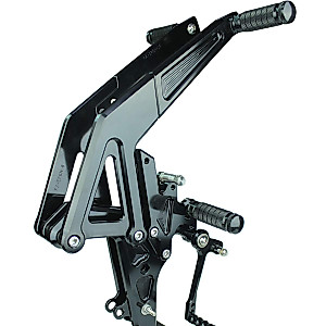 CNC Ninja650 12-15 Motorcycle Adjustable Rearsets Foot Pegs Rear Set Footpeg Brake Shift Pedal Compatible with Ninja 650R ER6F ER6N 2012 2013 2014 2015 Black