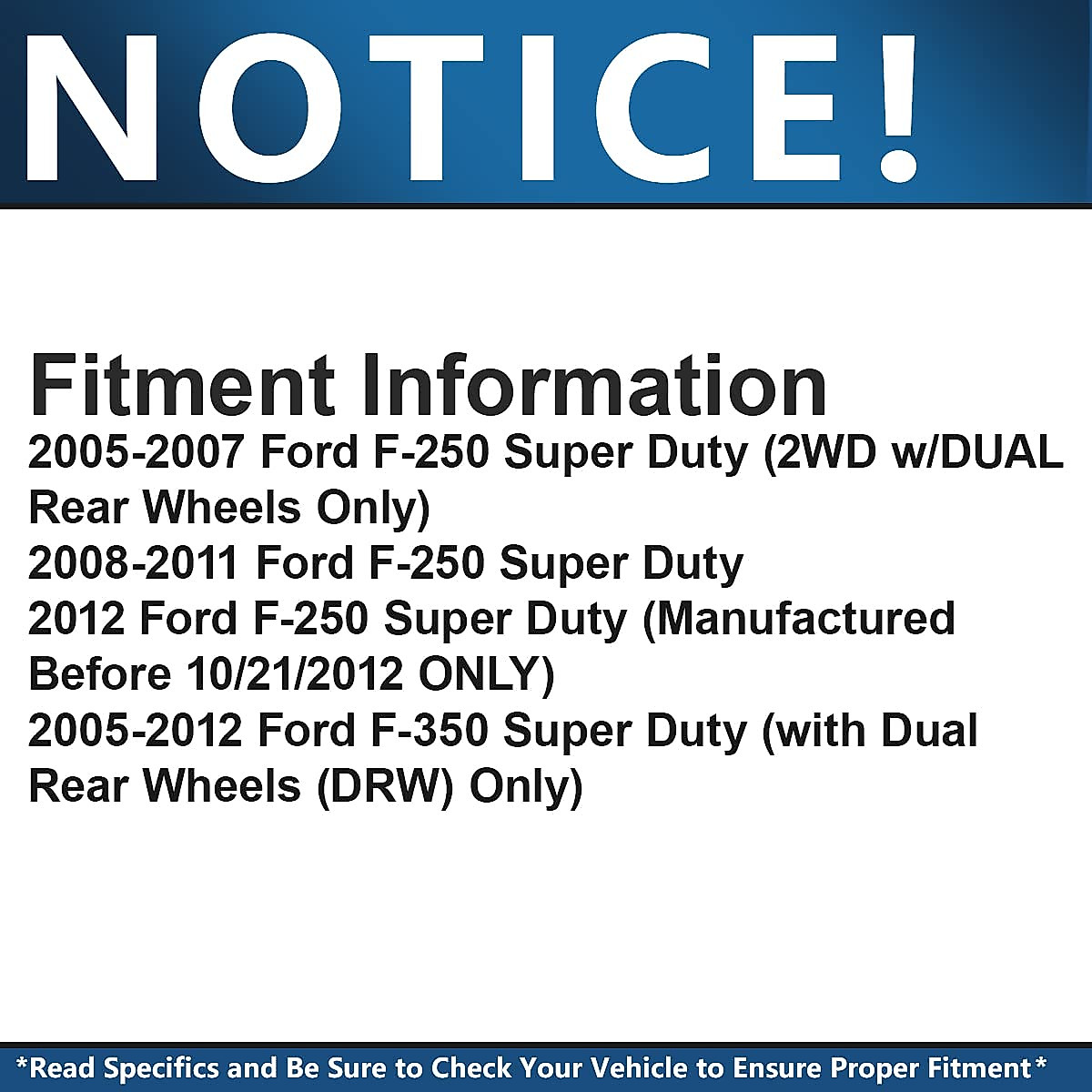 Detroit Axle - Brake Pads for DRW 2005-2012 Ford F-250 F-350 Super Duty Ceramic Brake Pads 2006 2007 2008 2009 2010 2011 Replacement Brakes Front & Rear