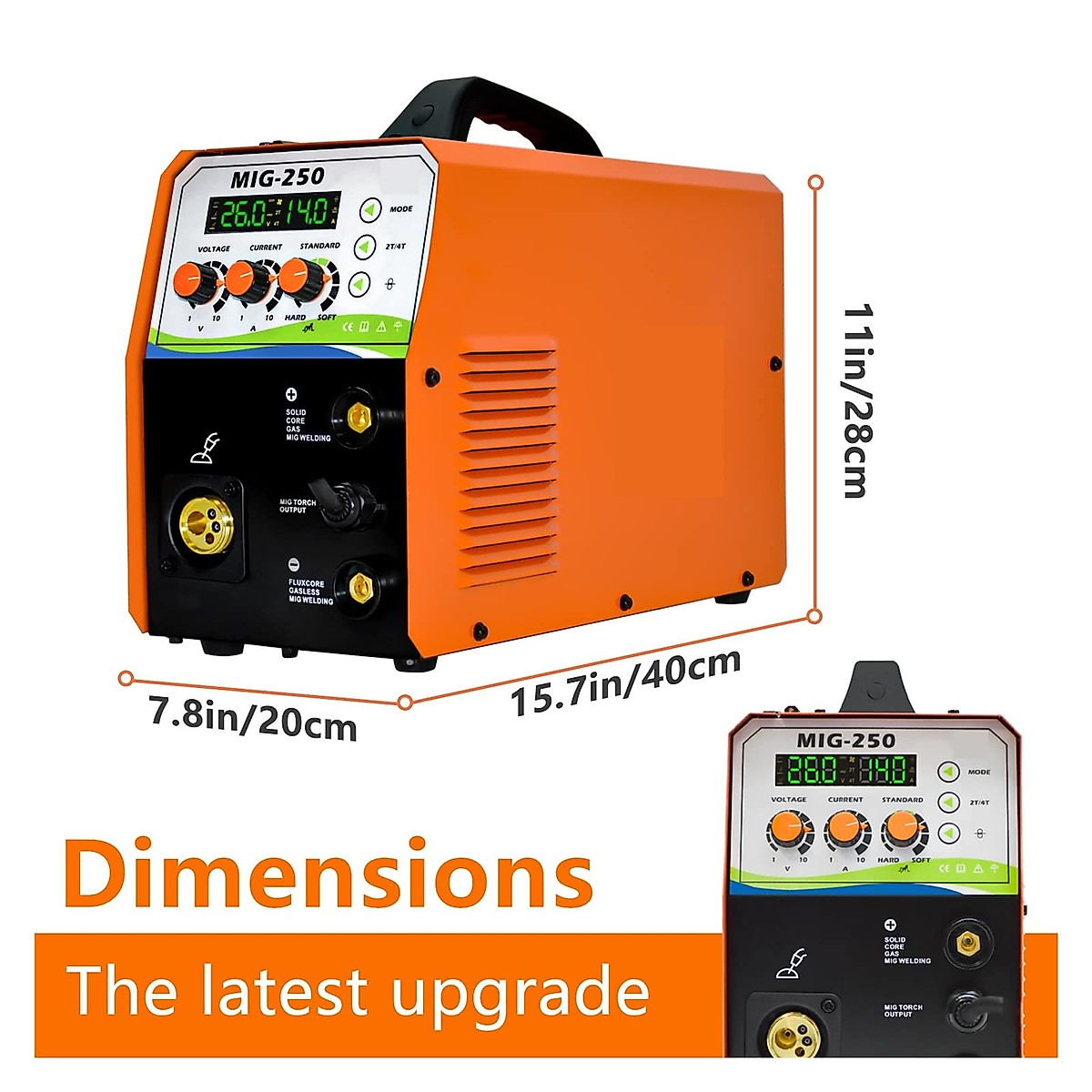 RADNA Portable Home Beginner Lightweight Welder Semi-Automatic Welding Machine MIG-250 3 in 1Tig Mig Mini Welding Inverter Machine Welder (Color : MIG250wire tig Torch)