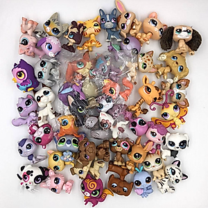 Pet Shop Kid Toy LPS CAT 10pcs/lot Mini Pet Shop Toys Cute Stands Cat Dog Old Rare Original Figure Animal Collection Kitten Collie Spaniel