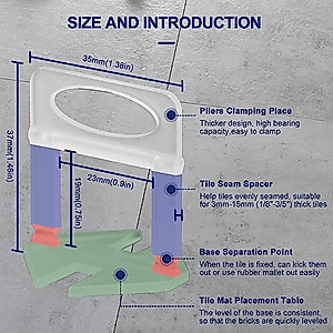 Tile Leveling Clips1/16 inch 2000pcs DIY Tiles Leveler Spacers 1.5mm Tile Tools Set Tile Leveling System for Professional Ceramic Stone Installation