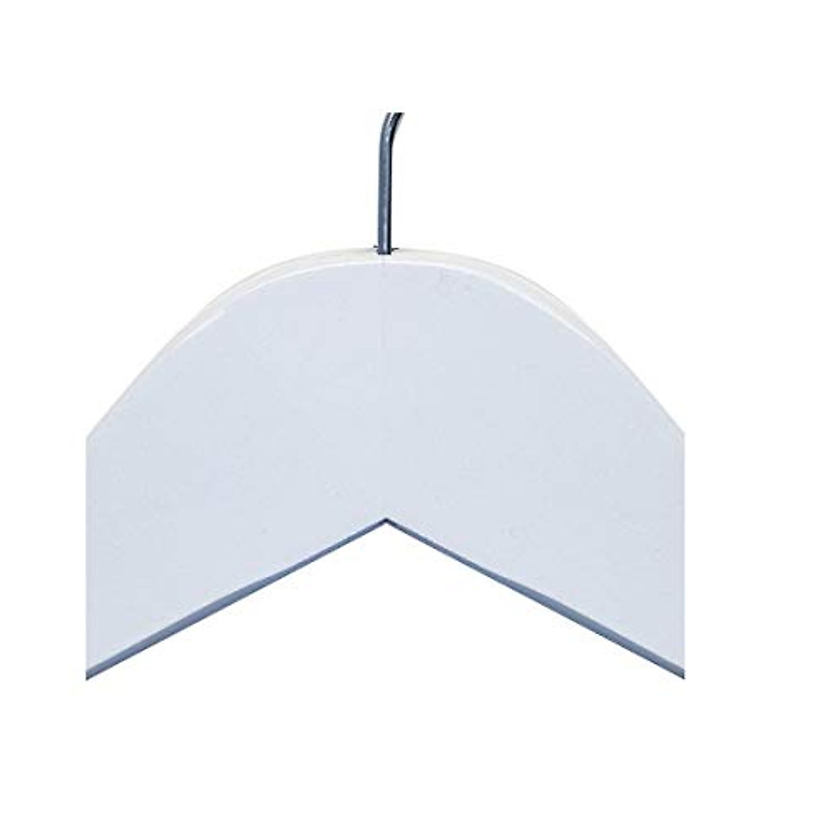 NAHANCO 20517 Wooden Top Hanger, Flat, 17", High Gloss White Finish (Pack of 100)