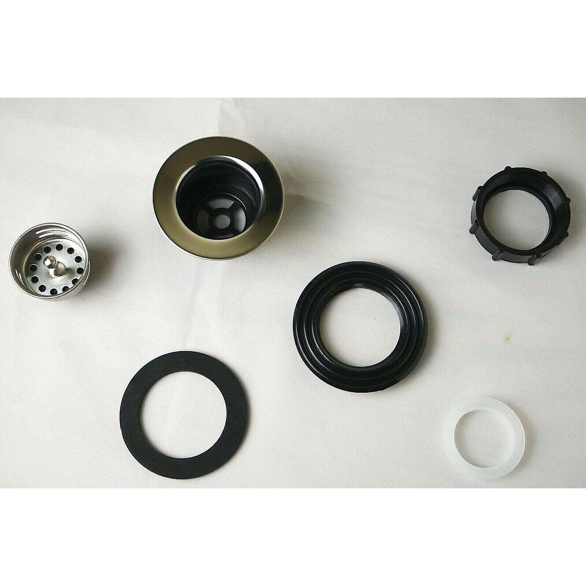 APEX RV Removable Sink Drain Assembly fits 2-2 1/2 Inch Sink Opening Diameter for 1 1/2 Inch Pipe Diameter with Stainless Steel Strainer for RV, Camper, Trailer, Marine Vessel, and Cabin.