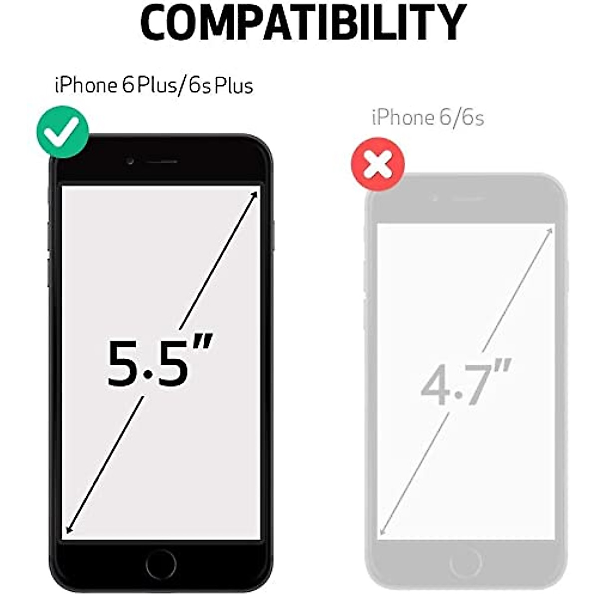 OtterBox Defender Series Rugged Case for iPhone 6s Plus & iPhone 6 Plus Non-Retail Packaging - Black/White - CASE ONLY