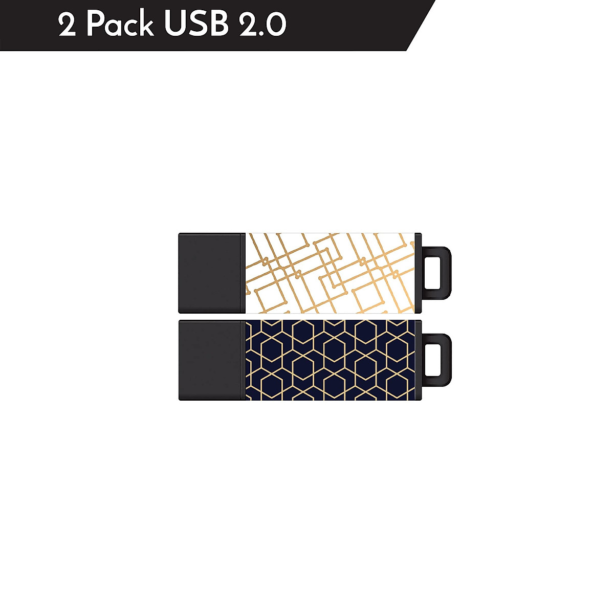 Centon DataStick Pro2 USB 2.0 Flash Drives, Assorted Colors, Pack Of 2 Flash Drives, C1-IPU2T32G2-5