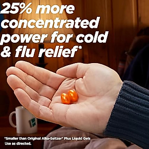 Alka-Seltzer Plus Maximum Strength Cough, Mucus & Congestion Powermax Liquid Gels, Fast and Effective Chest Congestion Relief, Cough Suppressant, For Adults and Children 12 Years and Older 24 Count