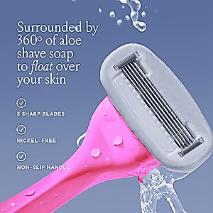 Billie Razors for Women Shave Kit – Women’s Razor + 4 x 5-Blade Razor Refills + Magnetic Holder – DreamPop