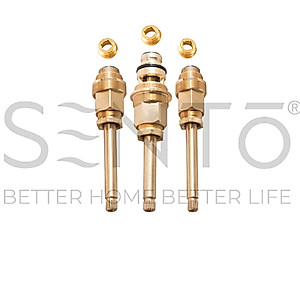 SENTO Bathtub and Shower 3 Handle Tub Trim Set For Gerber Faucets Bathtub Shower, Easy Installation, Heavy Duty Metal, Matte Black