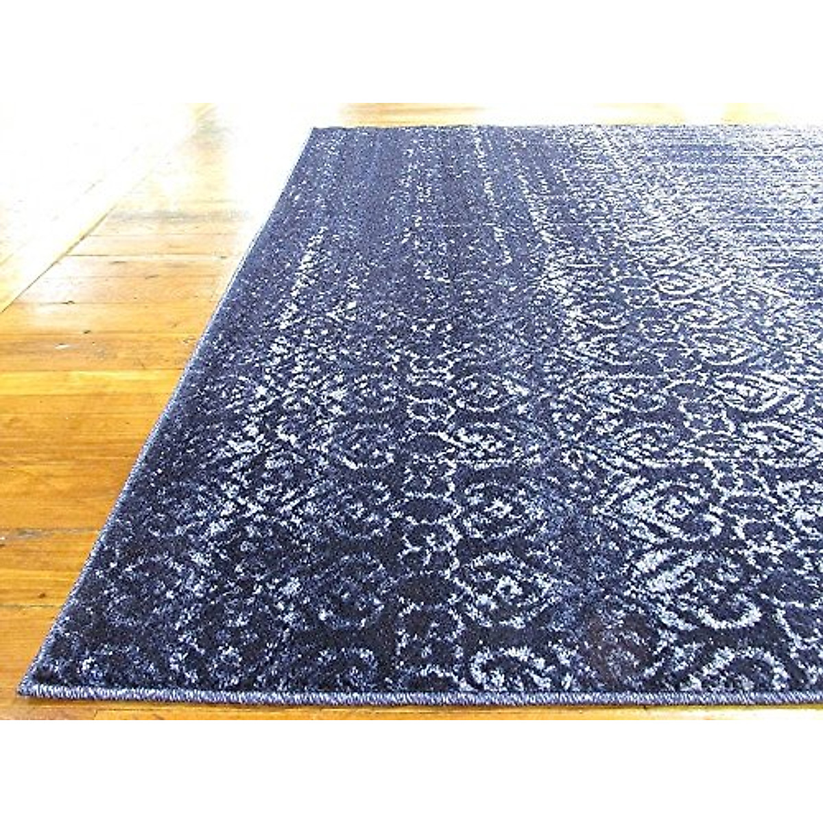 Unique Loom Del Mar Collection Area Rug-Transitional Inspired with Modern Contemporary Design, Rectangular 5' 1" x 8' 0", Blue/Navy Blue