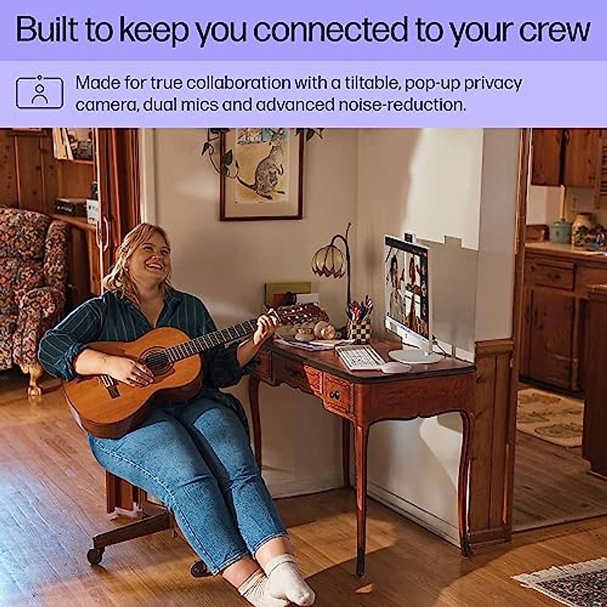 HP 23.8 inch All-in-One Desktop PC, FHD Display, AMD Ryzen 7 7730U, 16 GB RAM, 512 GB SSD, AMD Radeon Graphics, Windows 11 Home, 24-cr0090 (2023)