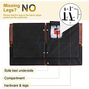 MUUEGM WXJ-sofabed-Brown-88 Sofabed, Dark Brown