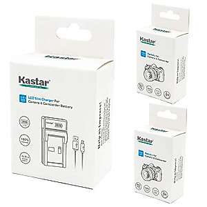 Kastar Battery (X2) & LCD Slim USB Charger for Sony NP-BN1 NPBN1 BC-CSN and Cyber-Shot DSC-QX10 QX30 QX100 DSC-TF1 DSC-TX10 TX20 TX30 DSC-W530 DSC-W570 DSC-W650 DSC-W800 DSC-W830 Digital Camera +More