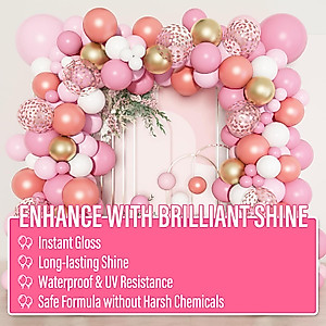 8 oz Instant Glossy Balloon Shine Spray, Long-lasting Balloon Spray Shine with Fragrance-free Formula for Vibrant Finish, No-wipe Balloon Spray for Party Décor, Events