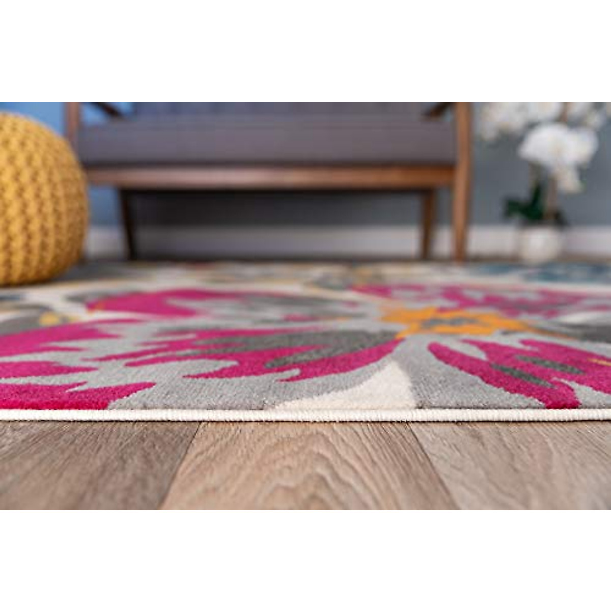 Modern Floral Runner Rug 2' x 7' 2" Multi