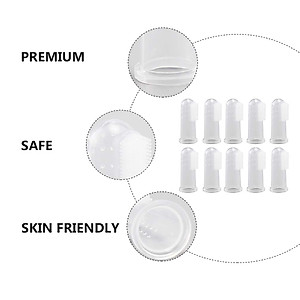 balacoo 20pcs Pet Toothbrush Dog Chew Toothbrush Dog Silicone Pet Finger Toothbrush Dog Finger Toothbrush Toothbrushes for Dogs Dog Toothbrushes Cat Clean Dental Stick Baby