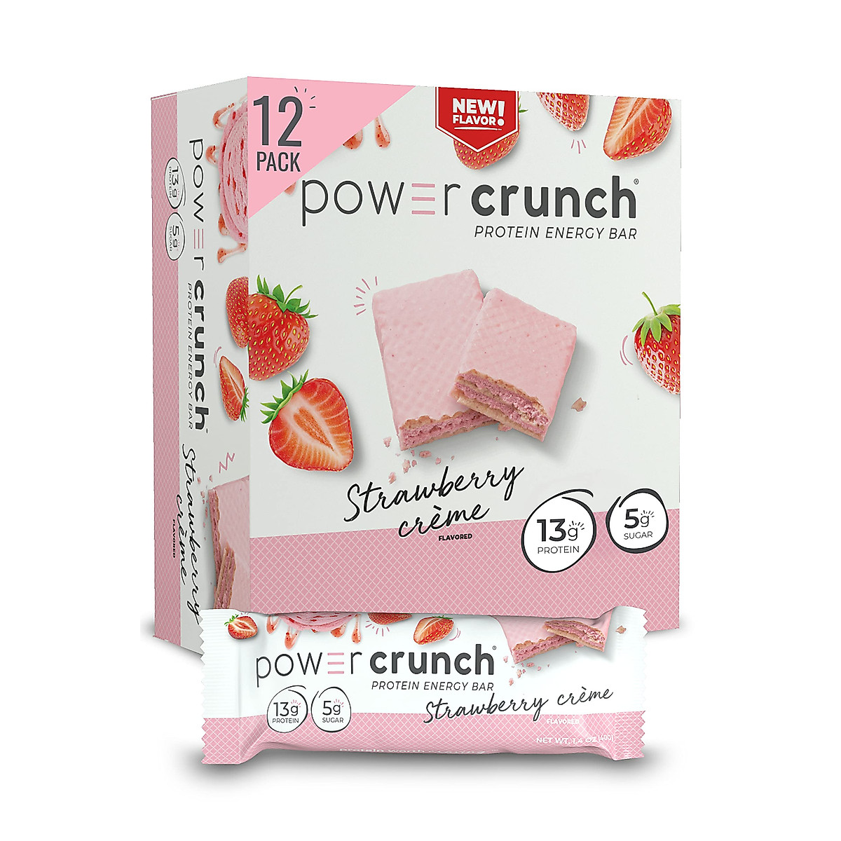 Power Crunch Protein Wafer Bars, Peanut Butter Crème, 1.4 Ounce & Protein Wafer Bars, Strawberry Crème, 1.4 Ounce & Protein Wafer Bars, Chocolate Mint, 1.4 Ounce