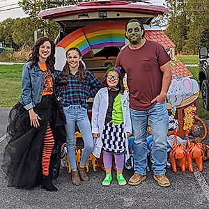 WDPL Women's Long Tulle Split Side Evening Party Skirts XXX-Large Black