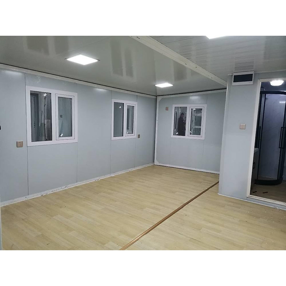 Portable Prefab House to Live in,40FT Foldable Tiny Container House with 3 Bedroom,1 Bathroom,1 Kitchen and Living Room,Prefabricated House for Adults Living,Expandable Mobile Home with Steel Frame