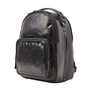 Lady Conceal Concealed Carry Sawyer Leather Backpack (Dusty Black)