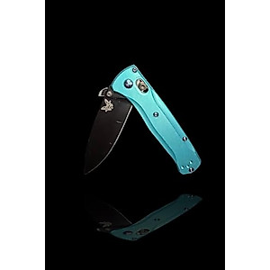 Turquoise Teal, Smooth, Billet Aluminum, Full Size Bugout, Gift for dad, Everyday Carry Knife Scales