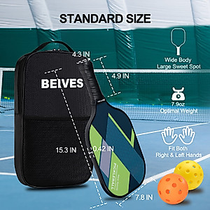 Pickleball Paddles, USAPA Standard Fiberglass Surface Pickleball Paddles Set of 2 or 4 Rackets, Pickleball Set with 4 Pickleball Balls &1 Pickleball Bag, Pickle Ball Paddle Set for Men, Women
