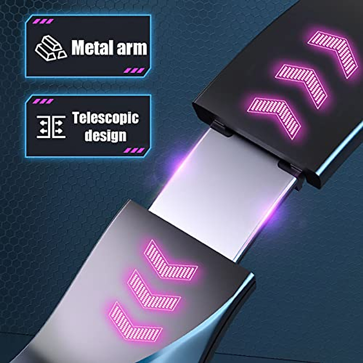 5.2 Bluetooth Headphones Over-Ear, Wireless Gaming Headset, Luminous Dual Mode Headphones, Lightweight Head-Mounted Wireless Headphones with HiFi Stereo, LED Light, Cool Stuff (Black)