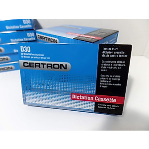 Certron Blank Recording Audio Cassette D30 Minutes - 10 Cassettes per Order