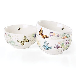 Lenox Butterfly Meadow Kitchen 3-Piece Mini Bowl Set, 1.70 LB, Multi