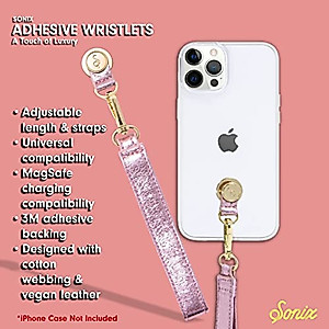 Sonix Vegan Leather Adhesive Phone Wristlet Strap (Mauve)