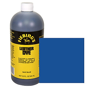 Fiebing's FILDYE10P032Z Leather Dye - Navy Blue, 32 oz