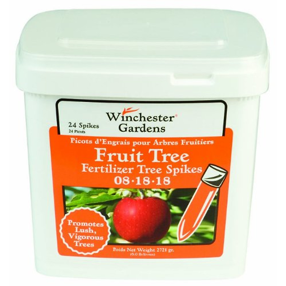 Winchester Gardens Fruit and Citrus Fertilizer Spikes, 8-18-18, 24 Spikes/Bucket