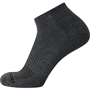 Reebok Men's Quarter Socks - 12 Pack Performance Cushion Comfort Socks - Breathable Athletic Ankle Socks for Men (6-12.5), Size 6-12.5, All Grey