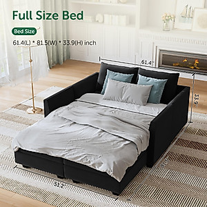 HONBAY Modular Sectional Sofa Convertible U Shaped Couch with Reversible Chaise Velvet Modular Sofa Sectional Couch with Storage Ottoman, Black