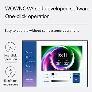 WOWNOVA 2.1" AIO Computer Temp Monitor CPU Cooler LCD Display Upgrade Kit for Water Cooling Systems, PC Sensor Panel for PC Computer Accessories in Side Prebuilt Gaming PC Parts ARGB Case (White)