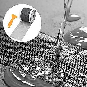 ZJkHAOJ 2X Hair Catcher Mesh Sticker, Drain Shower Protector for Human and Pet Hair 10M Bathtubs Drain Cover Stickers for Sinks, 89, 02135